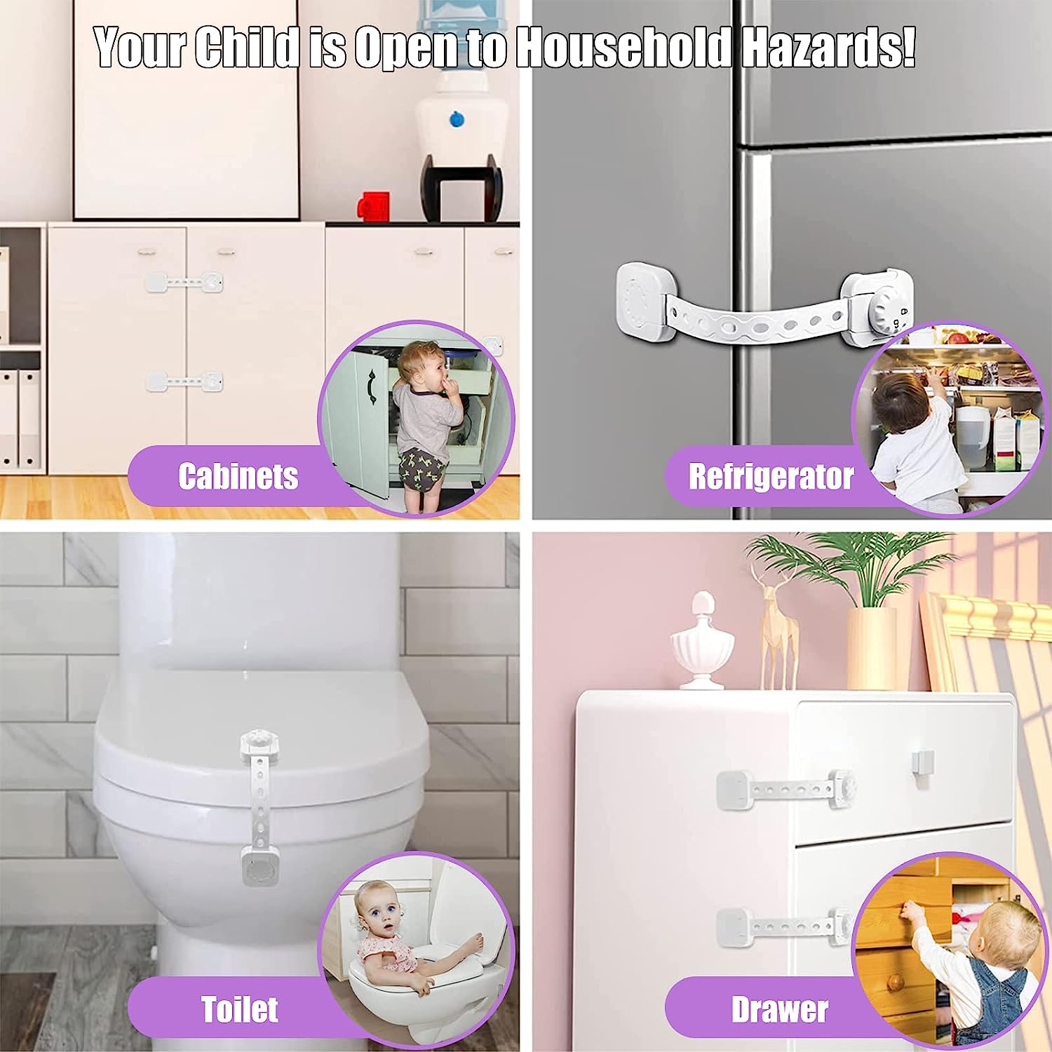 Set 50 piese protectii mobilier si prize pentru siguranta copiilor ...