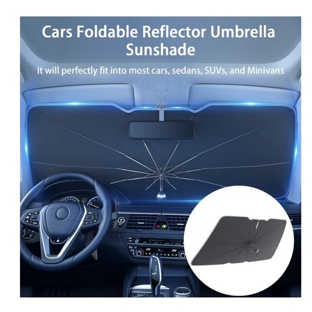 Parasolar Auto Pliabil pentru Masina Umbrela de parbriz Maner rotund 10 ...