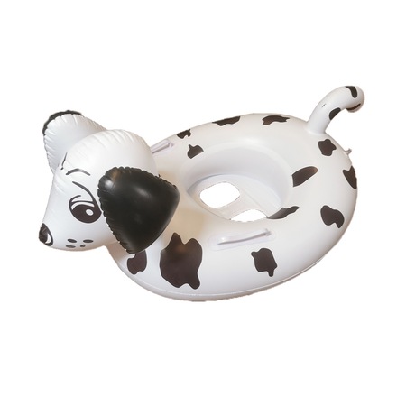 Colac gonflabil Catel cu pete negre, suport si maner, 85x45x40cm ...