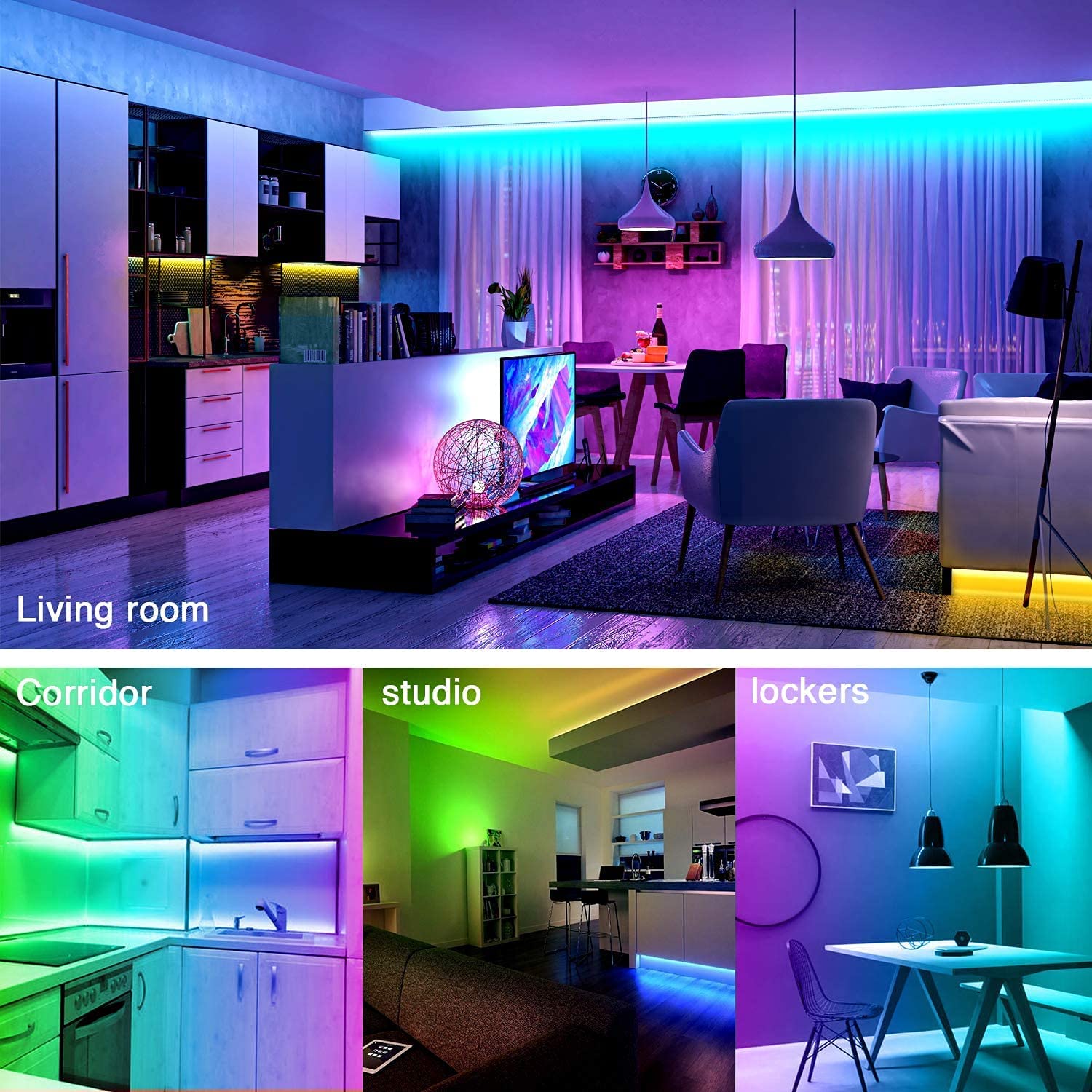 Kit Banda Led Rgb Edar Joc De Lumini Multicolora Smd 5050