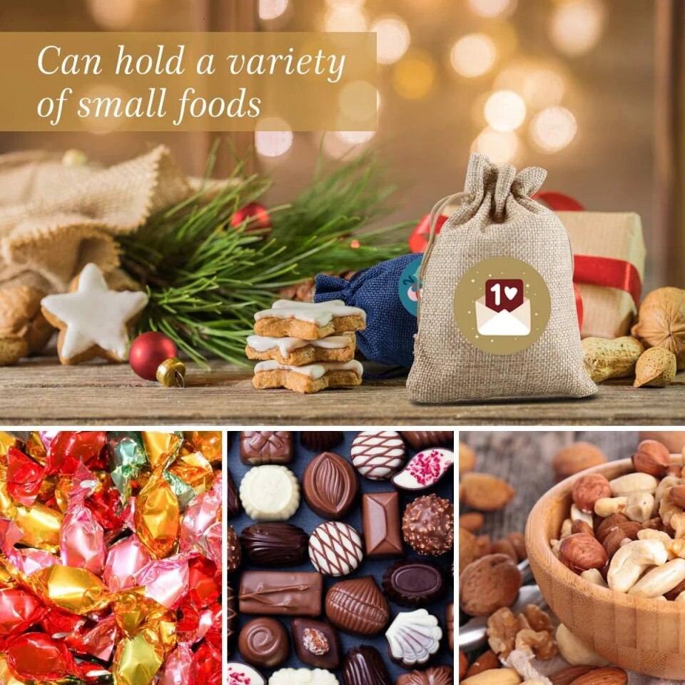 Set calendar de advent Hook, 24 saculeti, hartie/carton/lemn ...