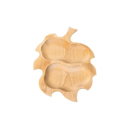 Platou, forma frunza lemn arin, cu 2 compartimente, Dasc - eMAG.ro