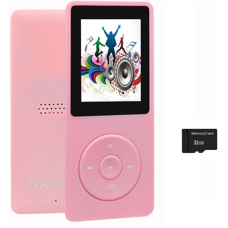 Player MP3 Bluetooth 5.0, Card Micro SD, 32 GB, HIFI, Roz - eMAG.ro