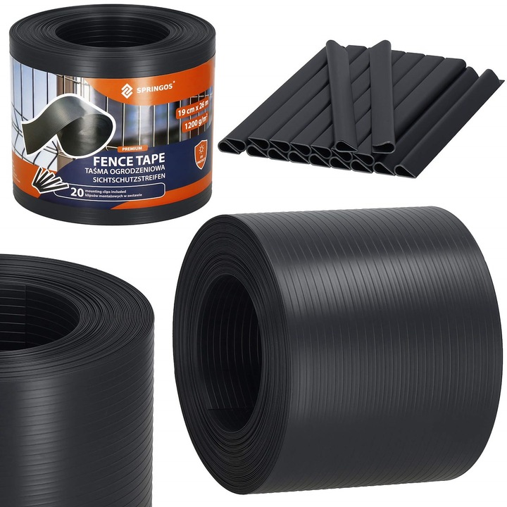 Panou de gard pentru intimitate in gradina, PVC Premium, 26 x 0.19m ...