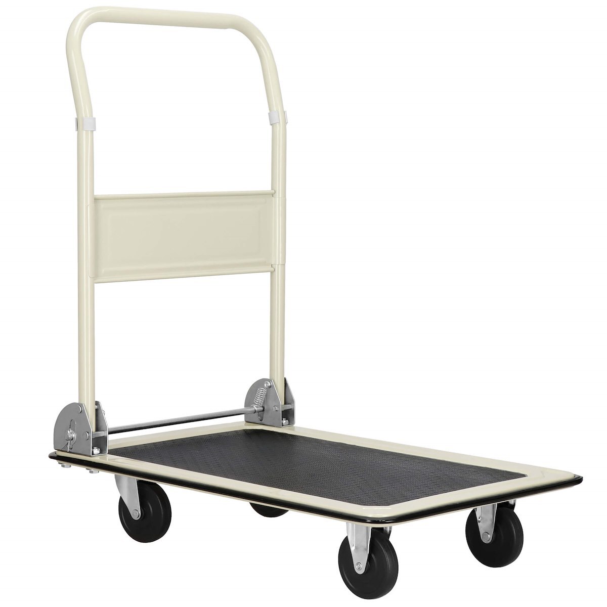 Carucior de depozitare cu platforma de marfa, Metal/Plastic, 150 kg ...
