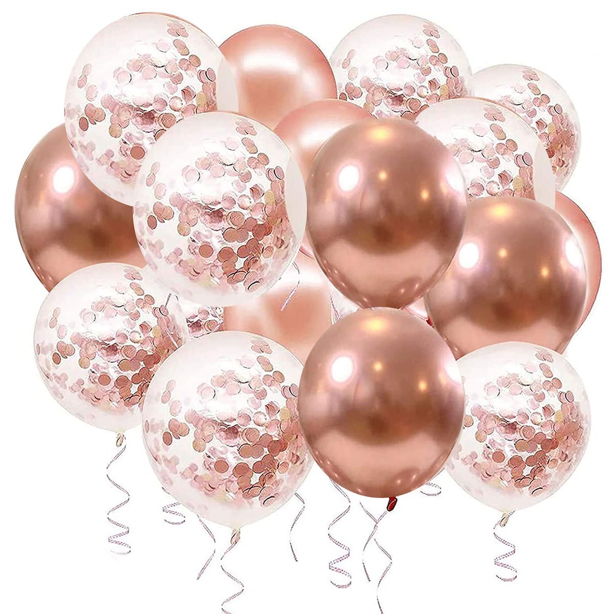 Set 39 baloane pentru ziua de nastere, Rose gold - eMAG.ro