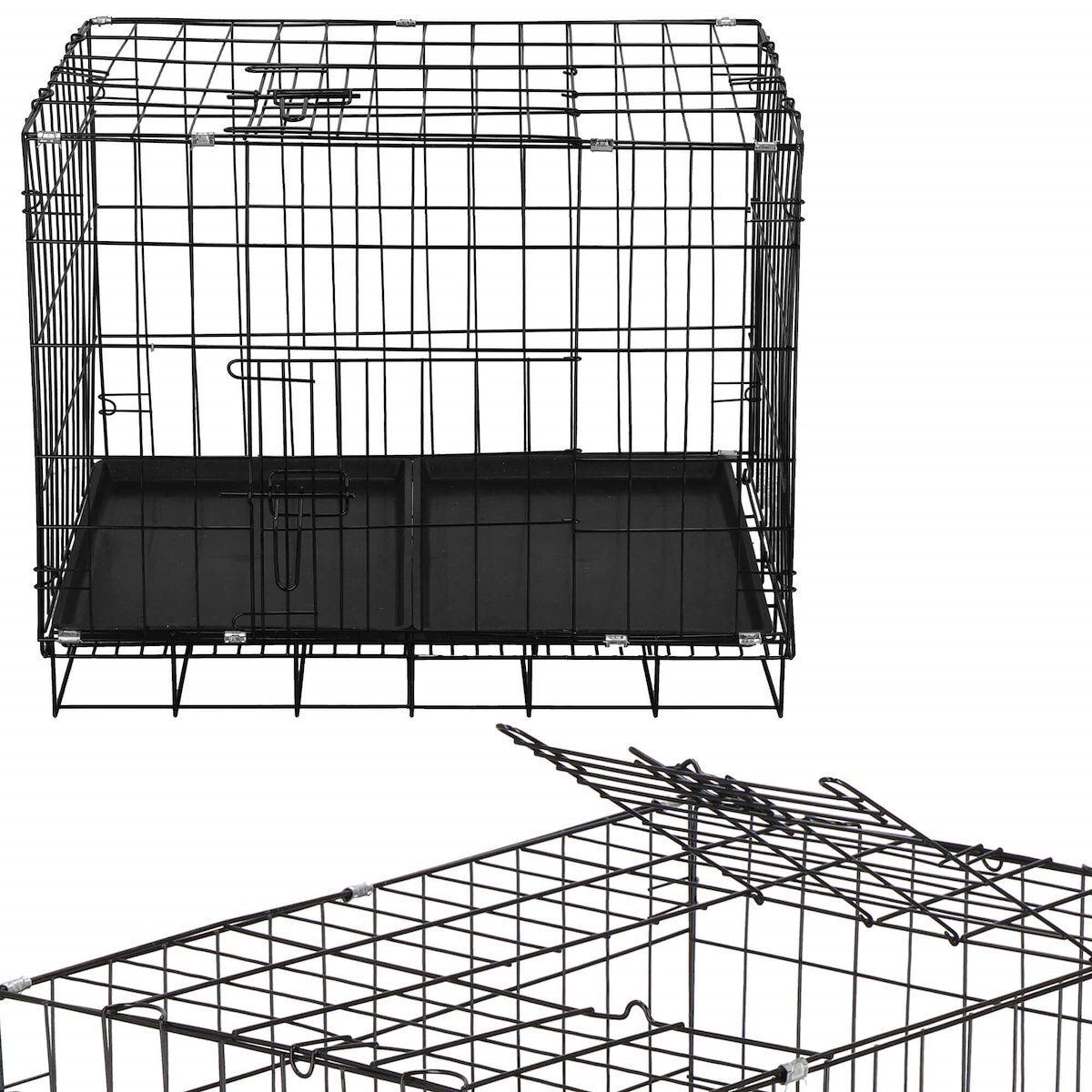 Cusca pentru animale, Metal, 70 x 60 x 50 cm, Negru - eMAG.ro