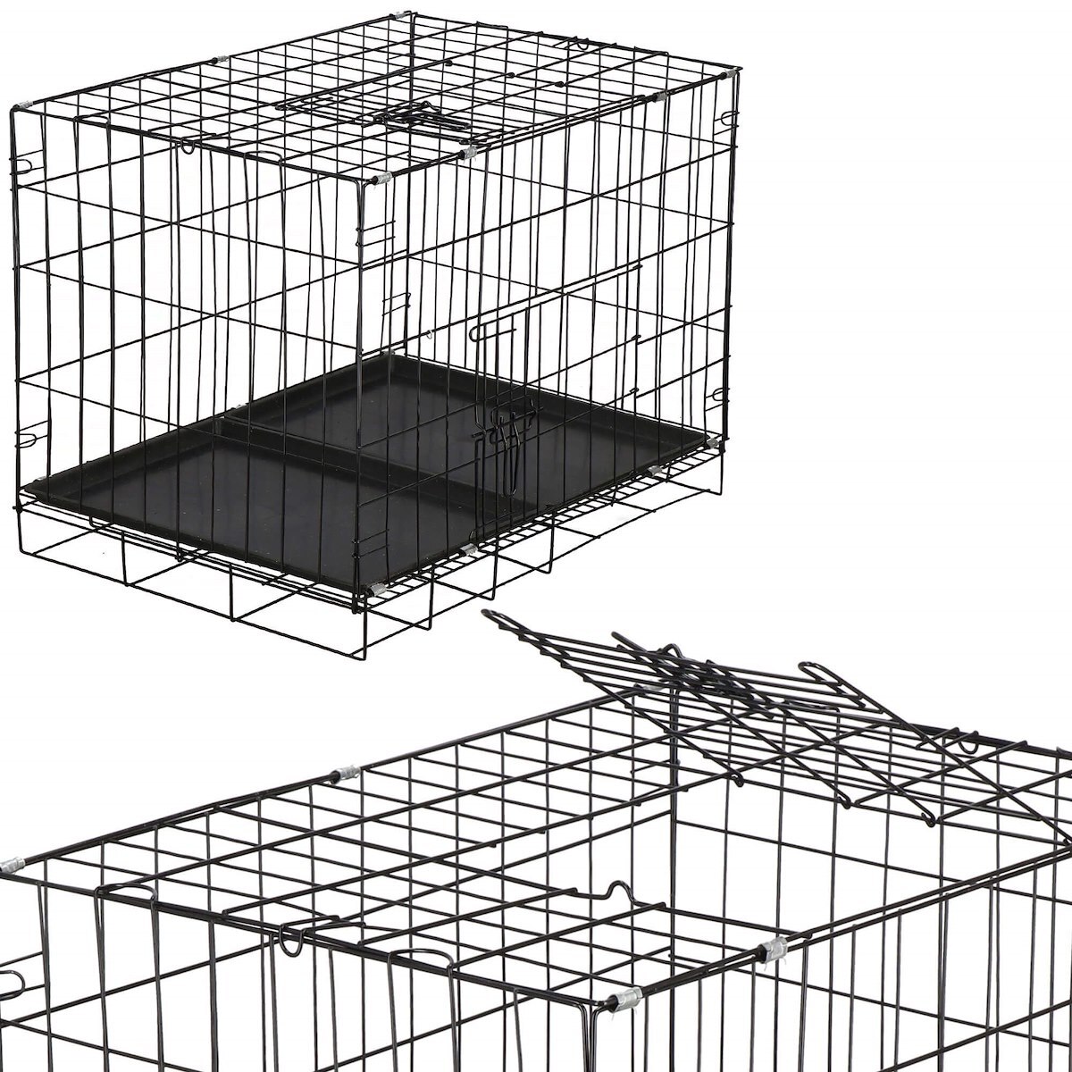 Cusca pentru animale, Metal, 70 x 60 x 50 cm, Negru - eMAG.ro