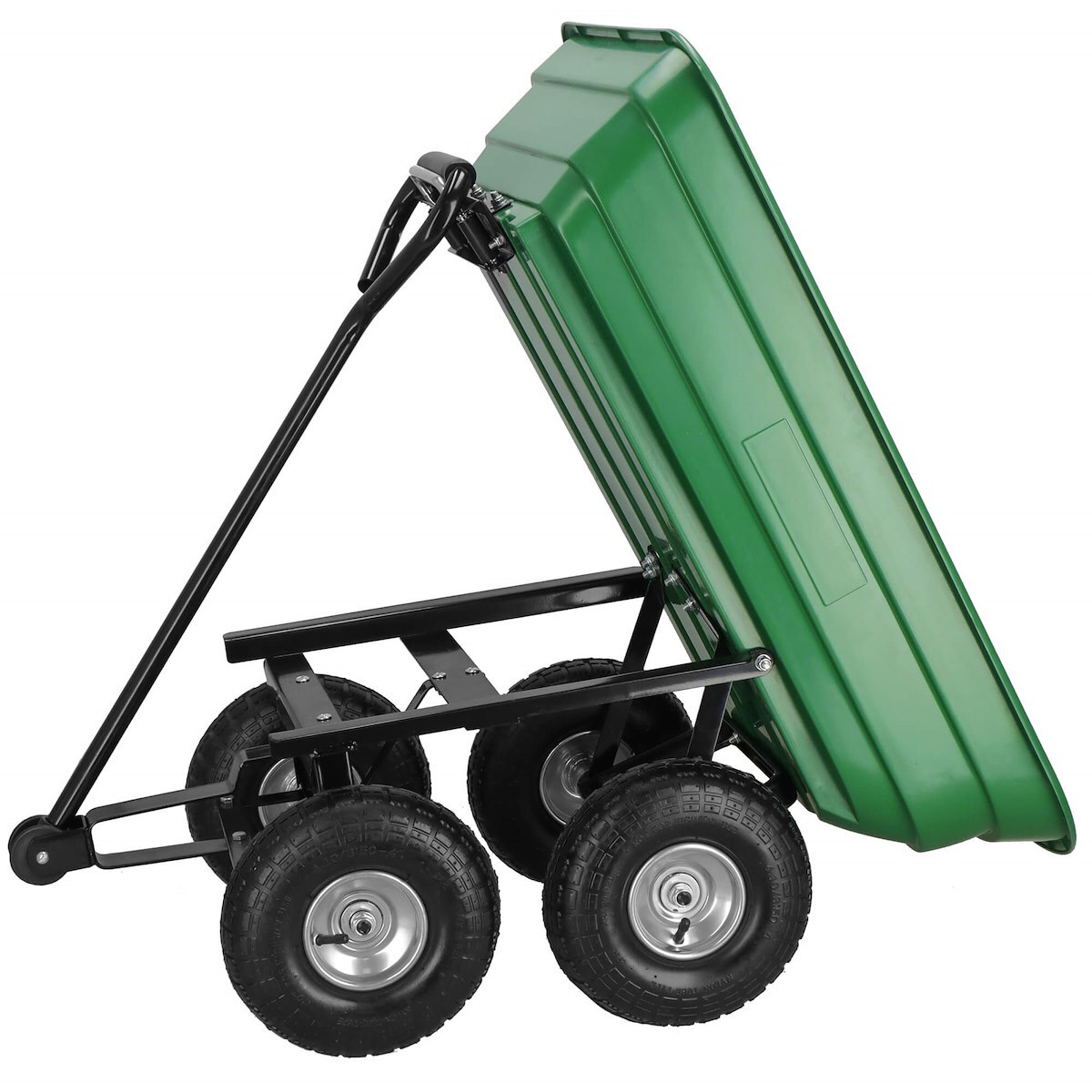 Carucior transport gradina, Metal, 250 kg, 75 L, Verde - eMAG.ro