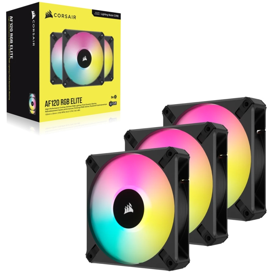 Ventilator Corsair AF120 ELITE Series High-Performance RGB, 120 mm ...