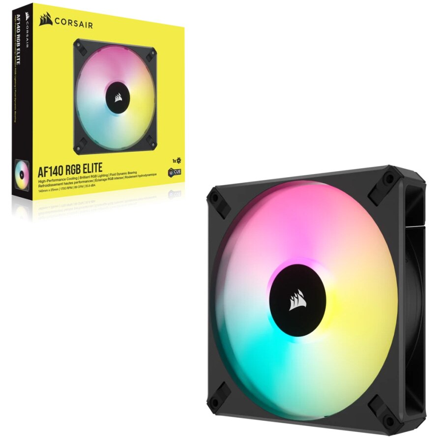 Ventilator Corsair AF140 ELITE Series High-Performance RGB, 140 mm ...