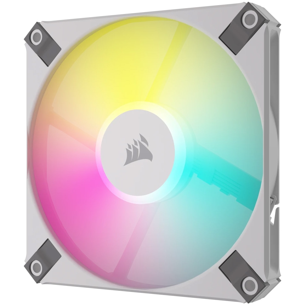 Ventilator Corsair AF120 RGB SLIM Series RGB, 120 mm, alb - eMAG.ro
