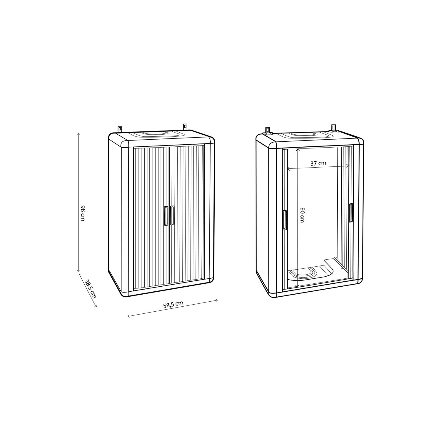 Dulap cu obloane pentru centrala, Garofalo, PVC, Gri - eMAG.ro