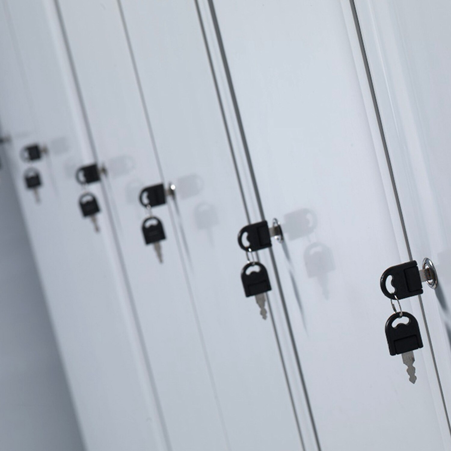 Dulap vestiar cu 2 usi si cheie, PVC, 72x39x175cm, Gri/Negru - eMAG.ro