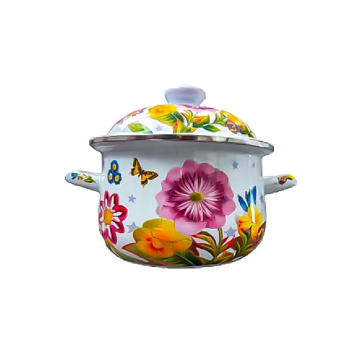 Set 5 oale emailate, Longfei Group, 1.8l/3.3l/4l/5.3/6.4, Floral - eMAG.ro