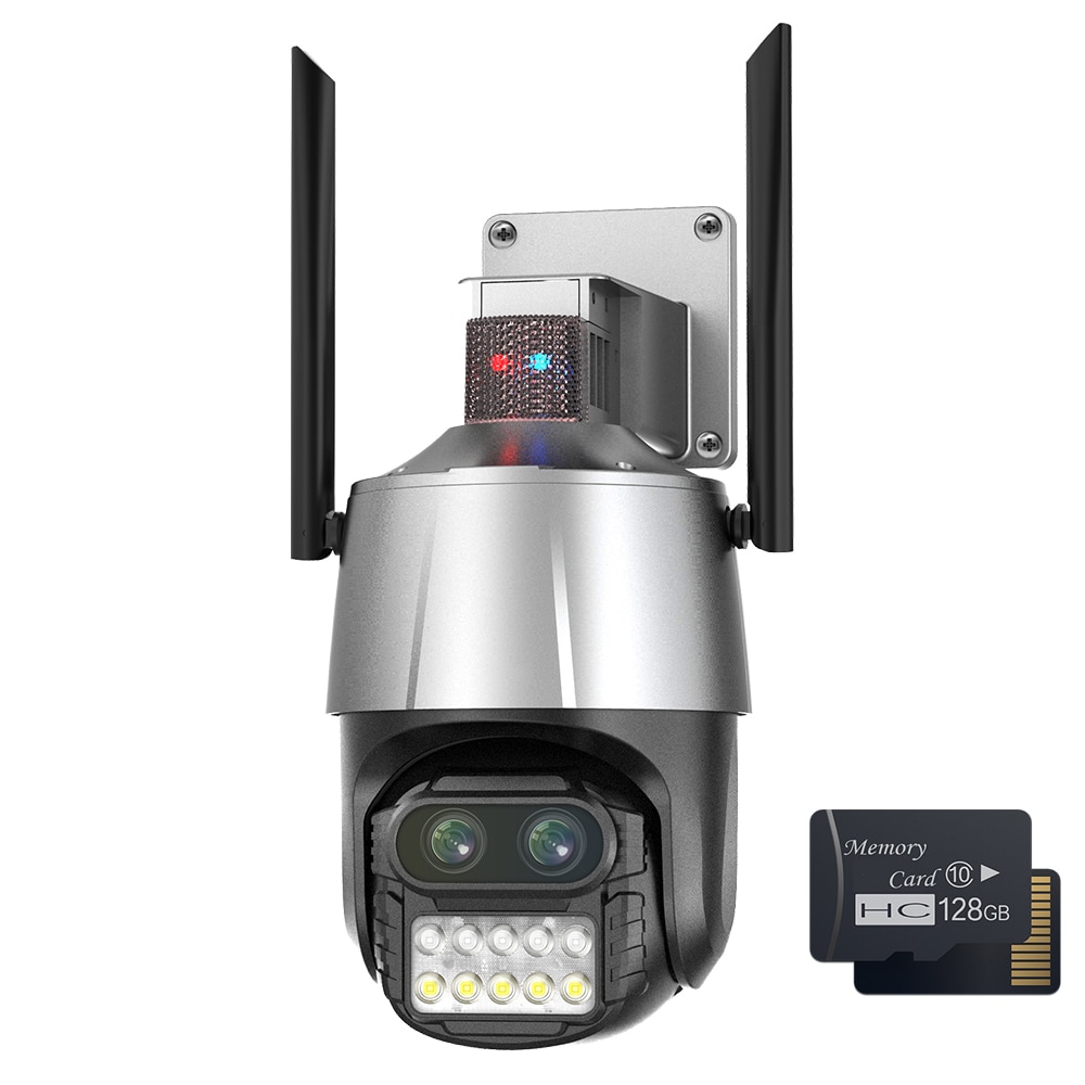 Camera de supraveghere WIFI EVKVO® P10-PRO, 2 Lentile, Zoom 8X ...