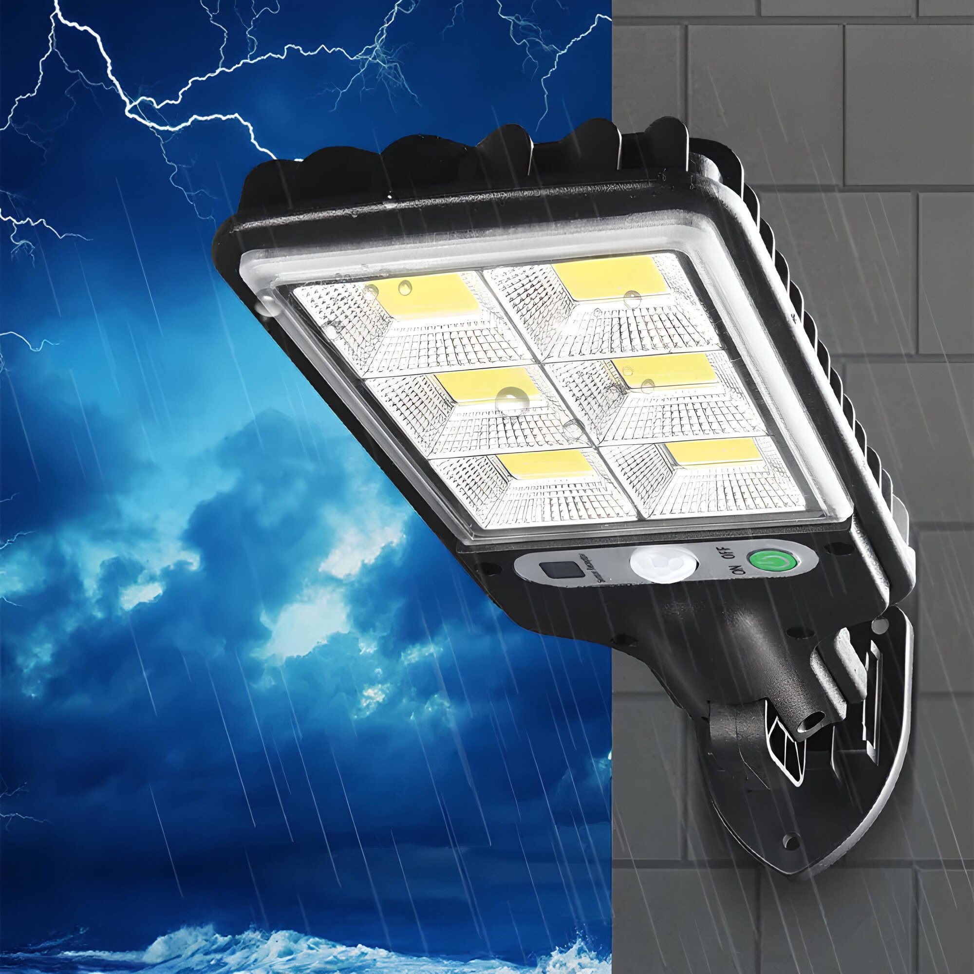 Lampa Solara Stradala 120 COB LEDuri cu Senzor de Miscare si ...