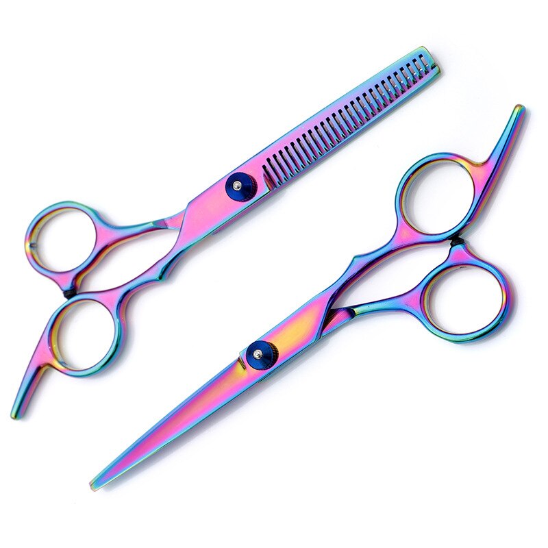 Set profesional 3 foarfece de tuns si filat, oein®, din otel, culoare ...