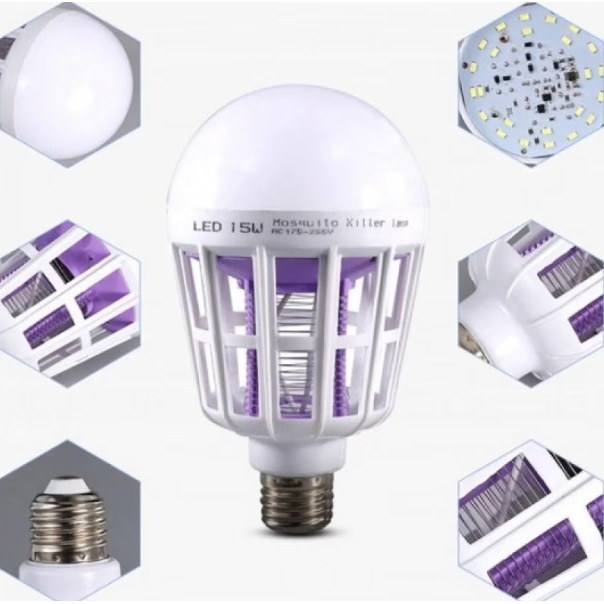 Bec LED Anti Insecte cu lumina alba naturala puternica 15W E27 - eMAG.ro