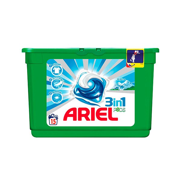 Detergent capsule Ariel 3in1 Pods Alpine - 15 spalari - eMAG.ro