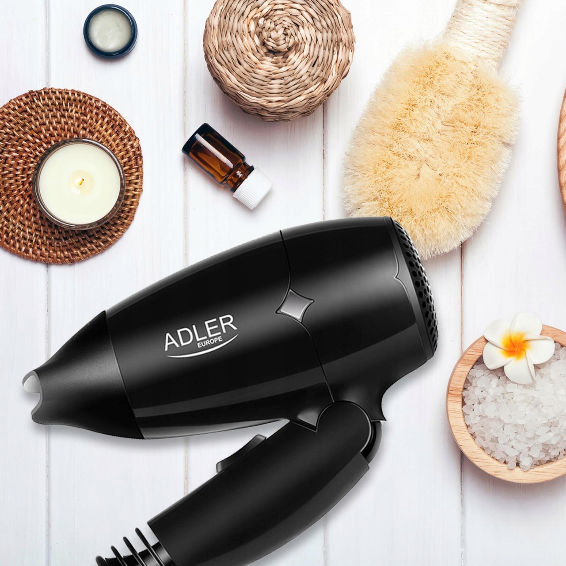 Uscator de par, Adler, 1400W, 2 viteze suflare, 2 trepte temperatura ...