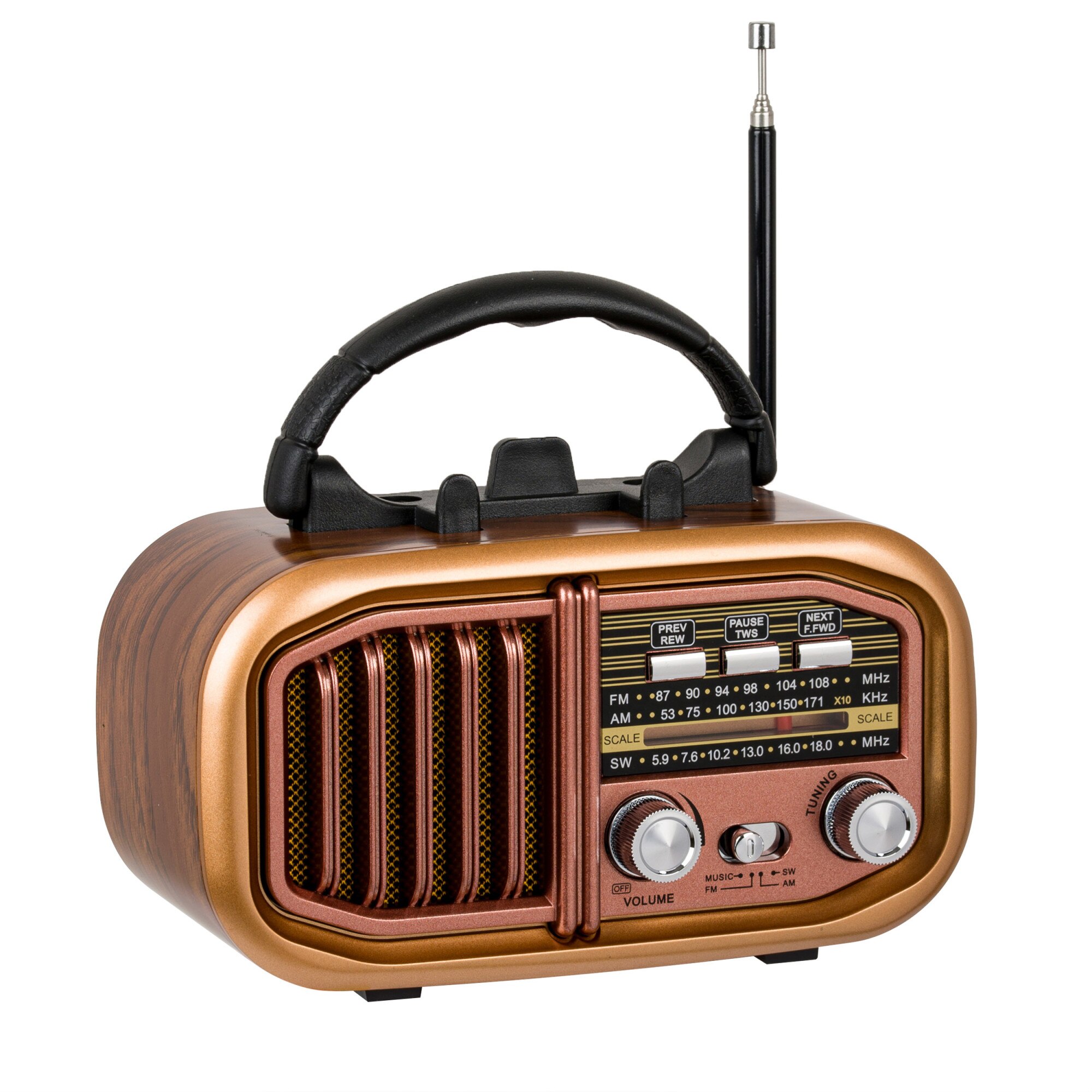 Radio retro, Retropolis Austin, Bluetooth, Solar Powerbank, 1200 mAh ...