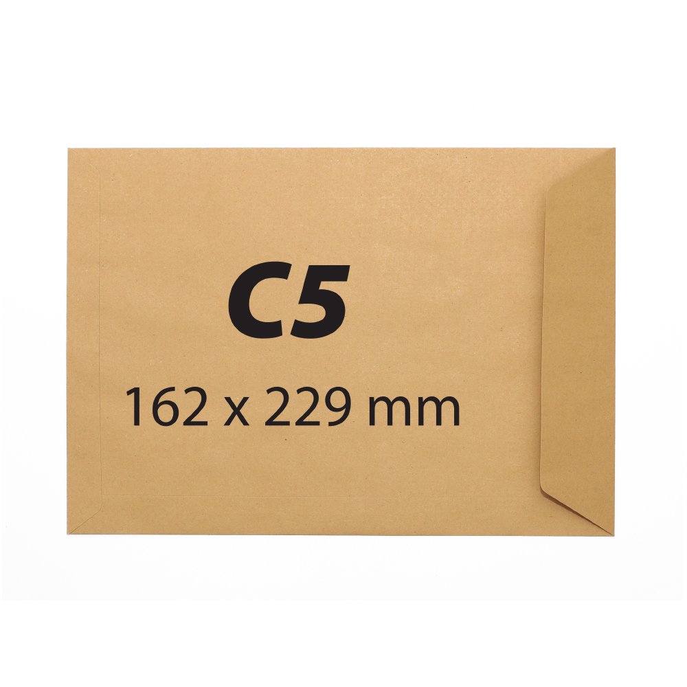 Plic C5, 162 x 229 mm, kraft, banda silicon, 90 g/mp, 500 bucati/cutie ...