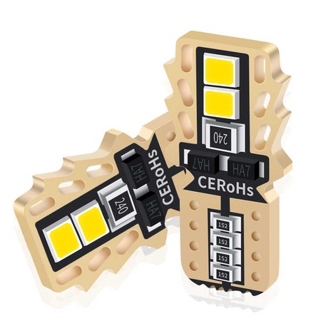 Set 2 Becuri LED Auto 360° Light T10 W5W, Chip Osram, Canbus, 4 Leduri ...