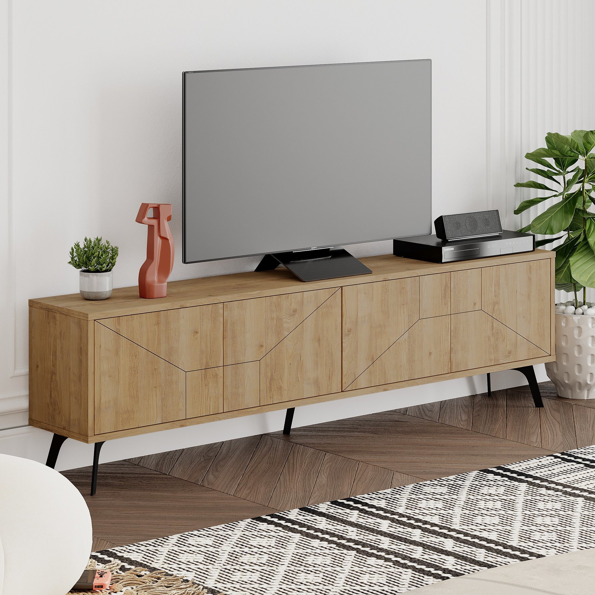 Comoda TV, Dune, Nuc, 180 x 50 x 29 cm - eMAG.ro