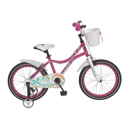 Bicicleta copii fete, roti ajutatoare, Junior J1802A, dimensiune roata ...