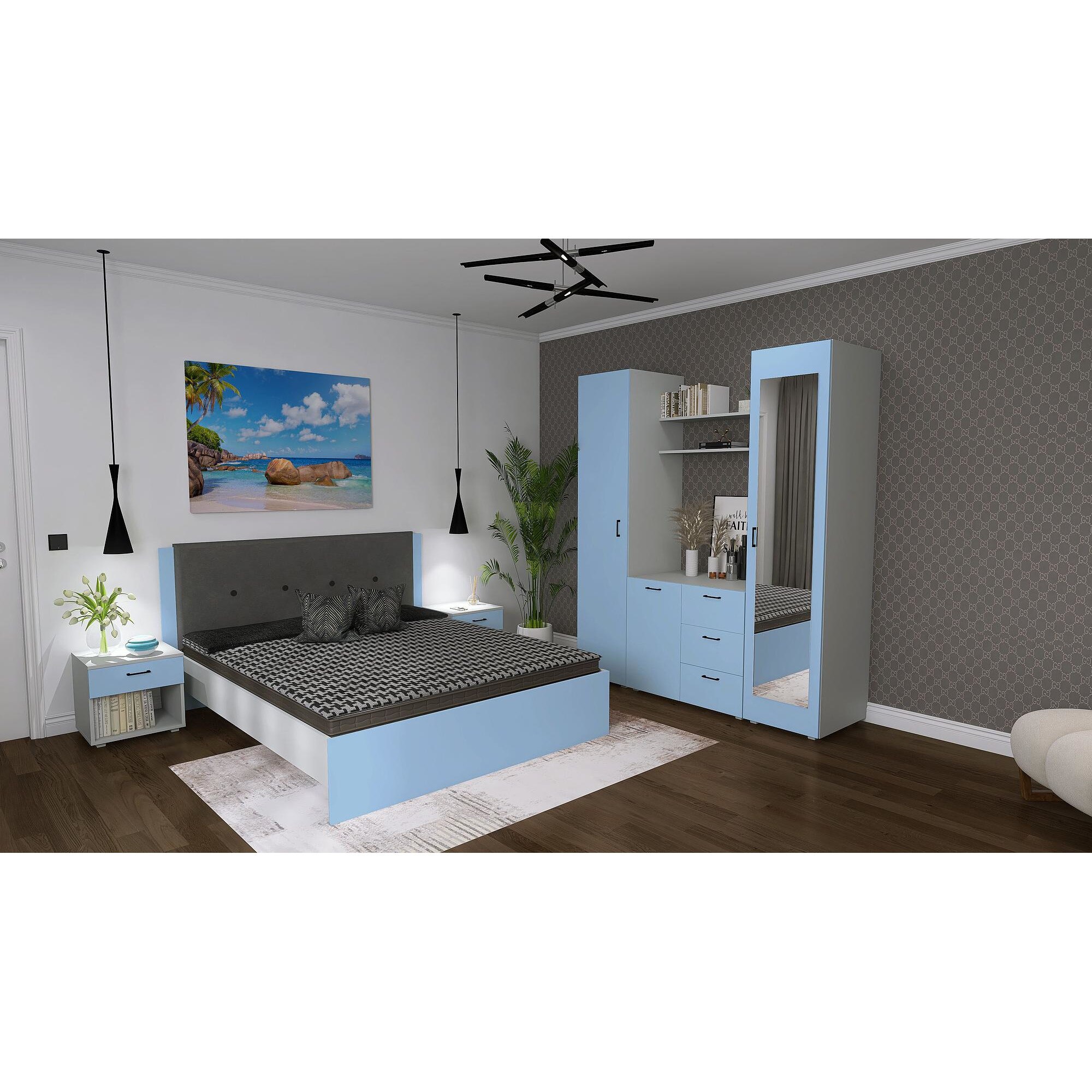 Comoda JUMBO 3 sertare 90x73x43, Carcasa PAL Gri piatra, Fete PAL Surf ...