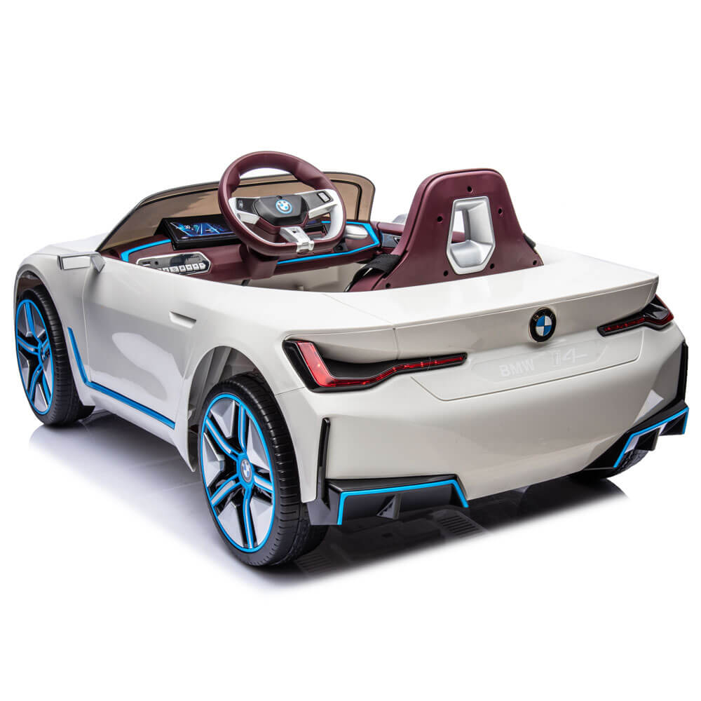 Електрическа кола BMW i4, 12V, EVA гумени джанти, седалка от екологична ...