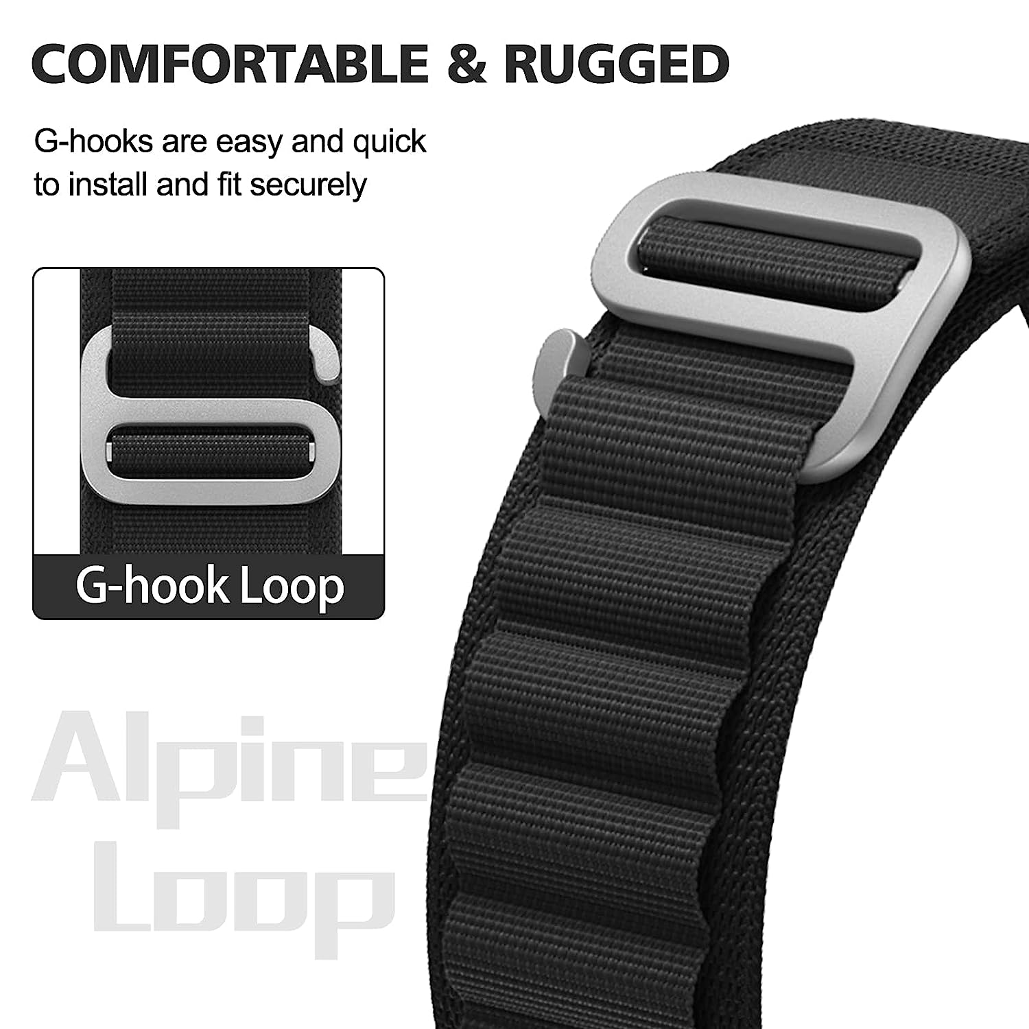 Curea Alpine Loop Strap pentru Smart Watch, 22мм, gri - eMAG.ro