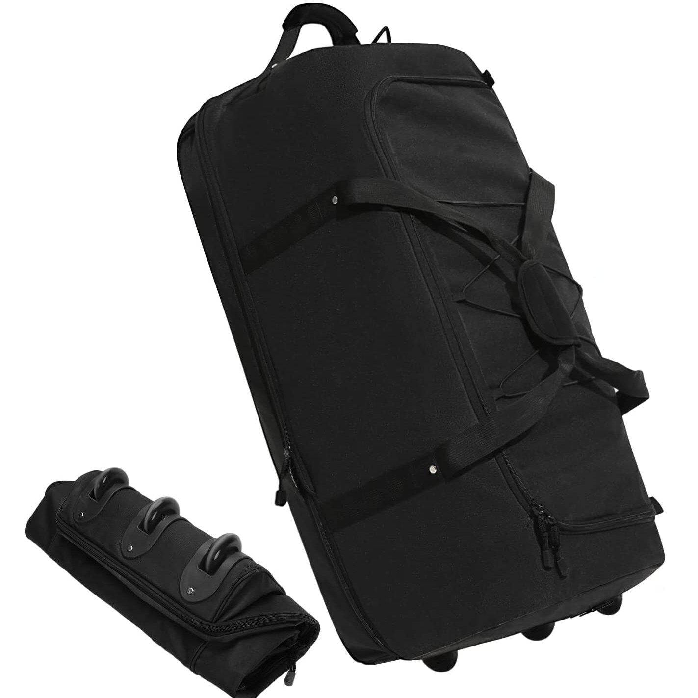 Geanta de Voiaj, Pliabila, Troler cu Role, Ajustabil 110L - 140L, Negru ...