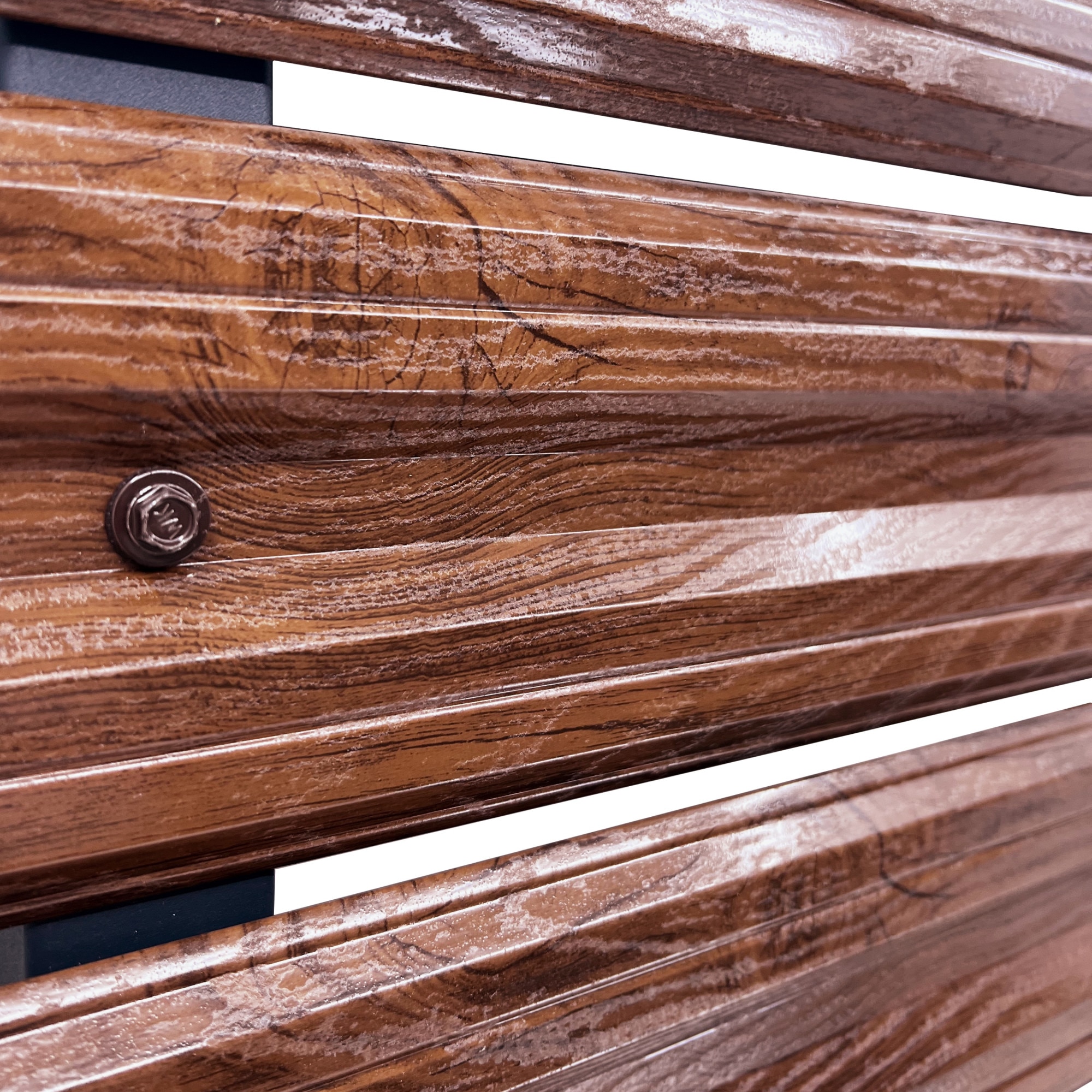 Set 25 buc, Sipca Metalica gard Simetrica, 130 x 11.5 cm, Nuc Striat ...