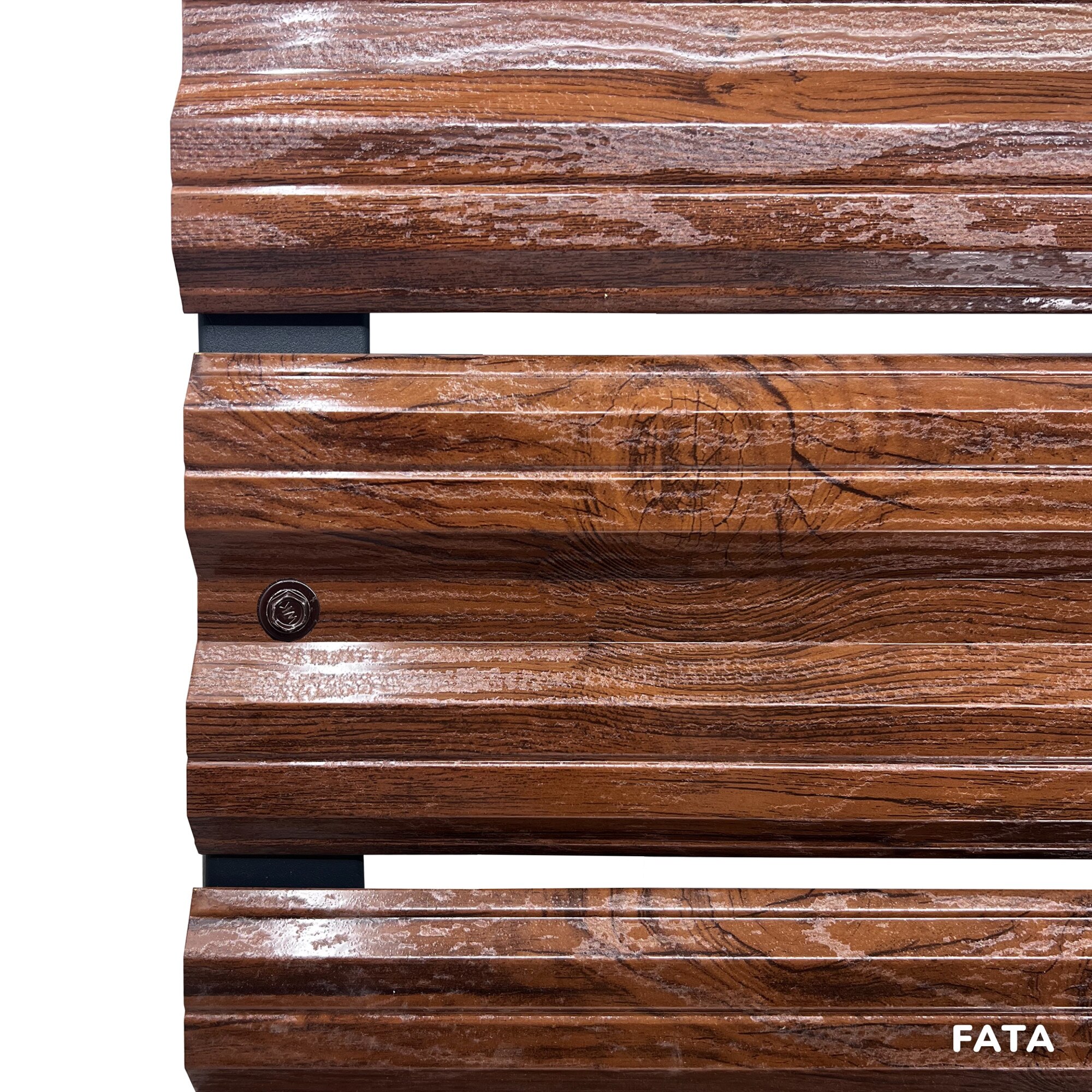 Set 25 buc, Sipca Metalica gard Simetrica, 170 x 11.5 cm, Nuc Striat ...