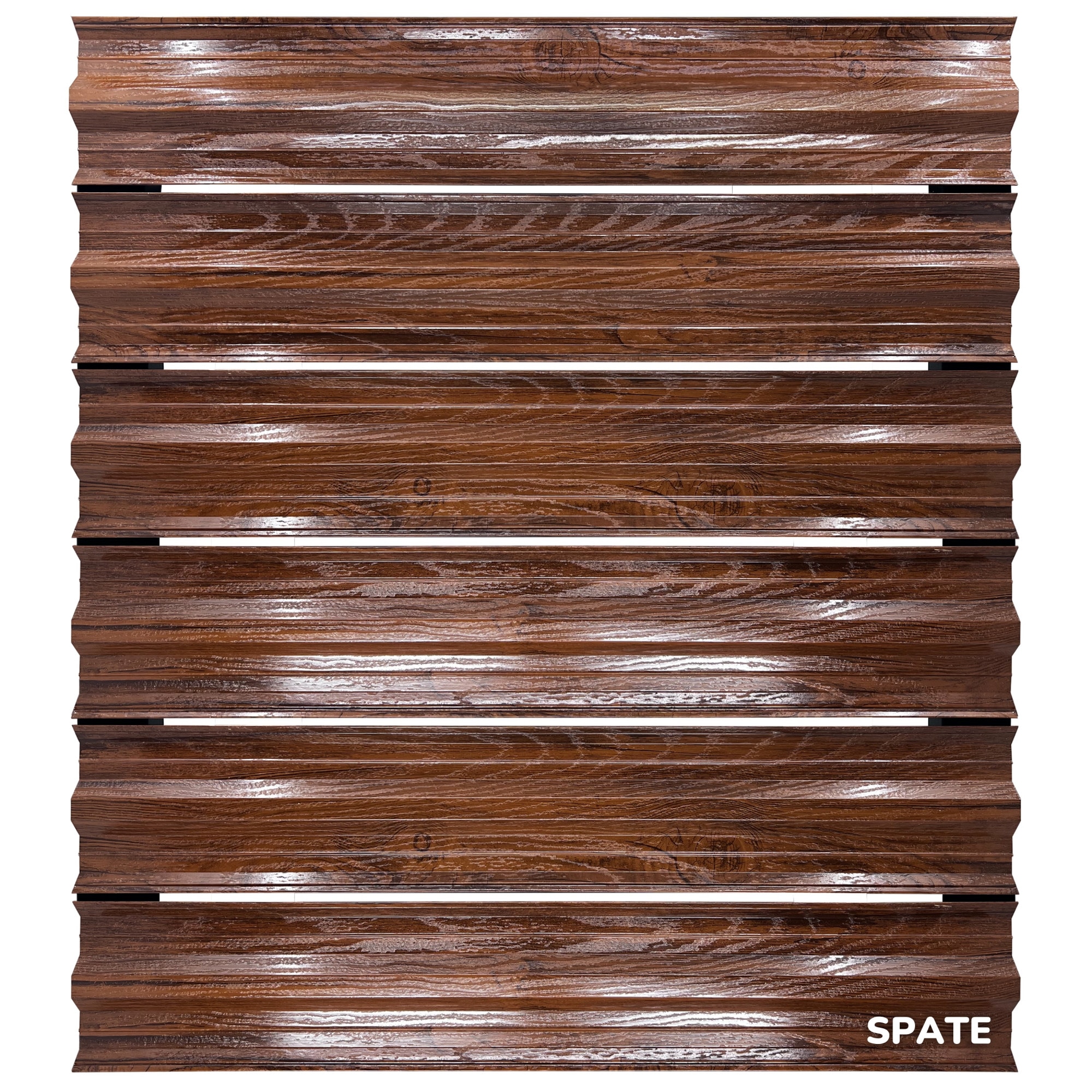 Set 25 buc, Sipca Metalica gard Simetrica, 150 x 11.5 cm, Nuc Striat ...