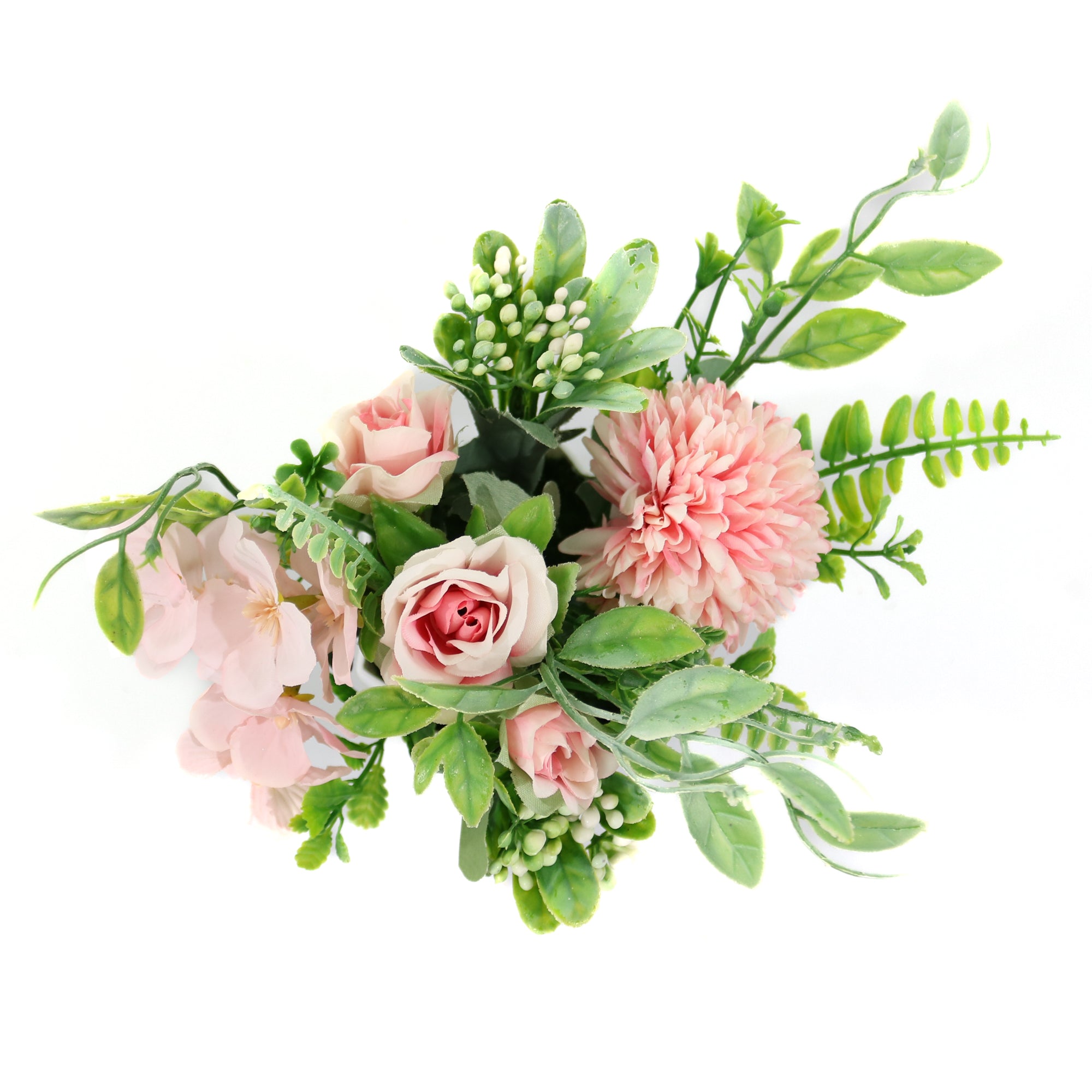 Aranjament Cu Trandafiri Pastel, Roz, 20cm - eMAG.ro