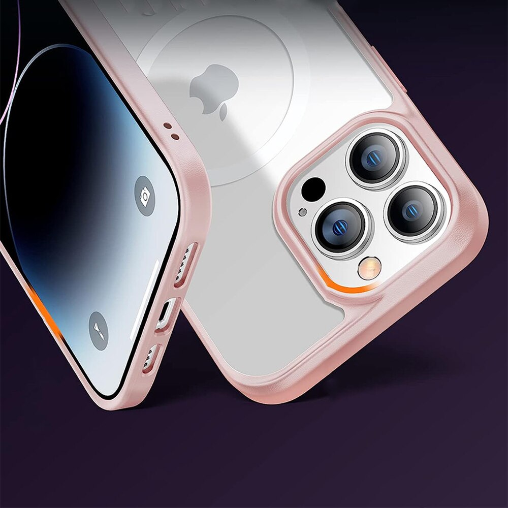 Husa de protectie MagSafe Colorat pentru iPhone 15 Pro, Silicon TPU ...