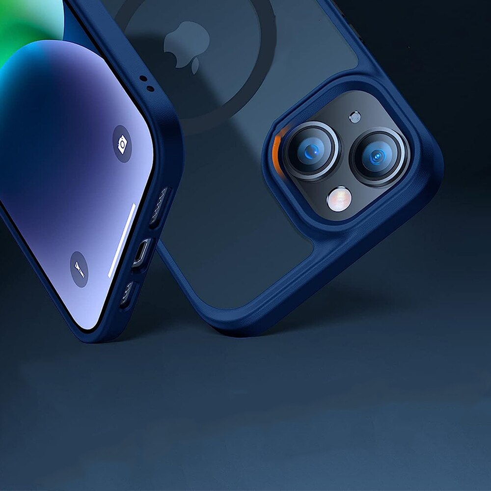 Husa de protectie MagSafe Colorat pentru iPhone 15, Silicon TPU, Camera Ultra Safe, Optim ...