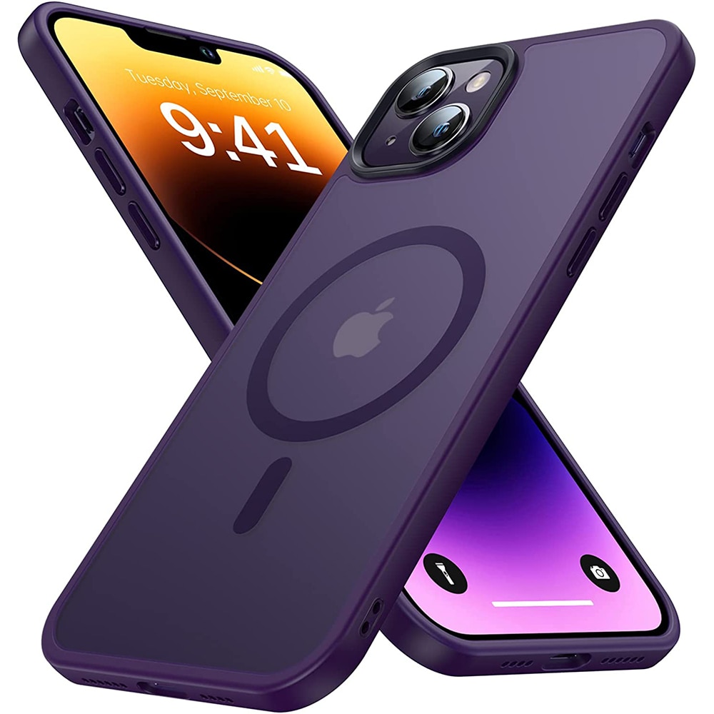 Цветен защитен калъф MagSafe за iPhone 13, Силиконов TPU, Ultra Safe Camera, Optim Solution ...