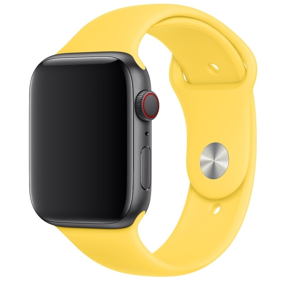 Curea Autentic galbena de silicon pentru Apple Watch, potrivita pentru ...