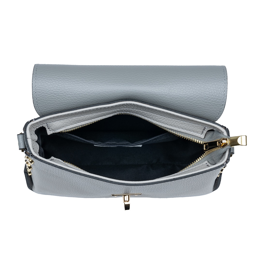 Poseta dama, piele, Toro Nero, Rosa, gri inchis-gri deschis - eMAG.ro