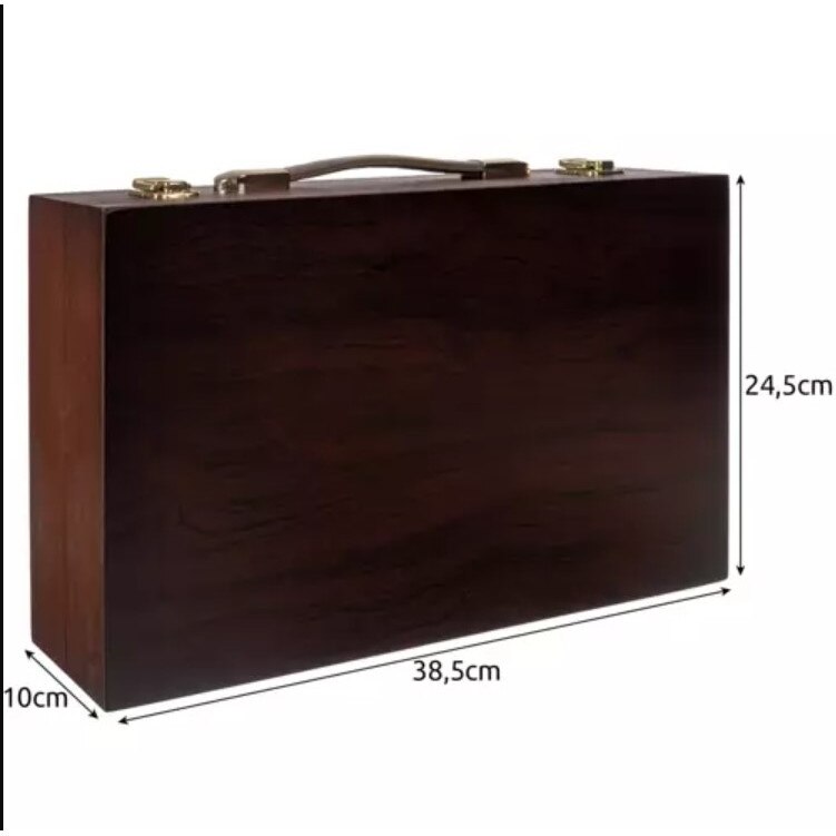 Set pictat si desen, Zola®, geanta depozitare din lemn, 85 piese, tot ...