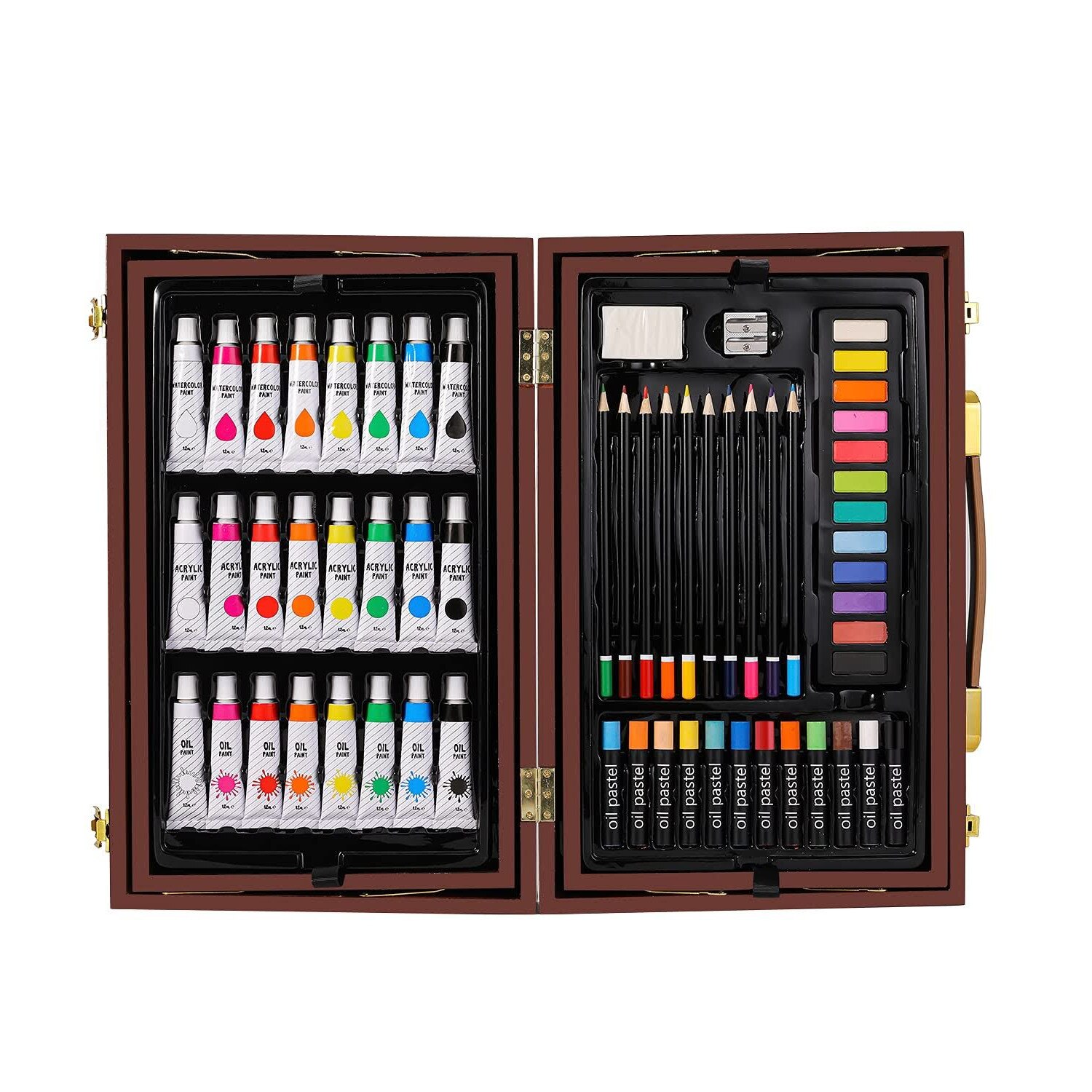 Set pictat si desen, Zola®, geanta depozitare din lemn, 85 piese, tot ...