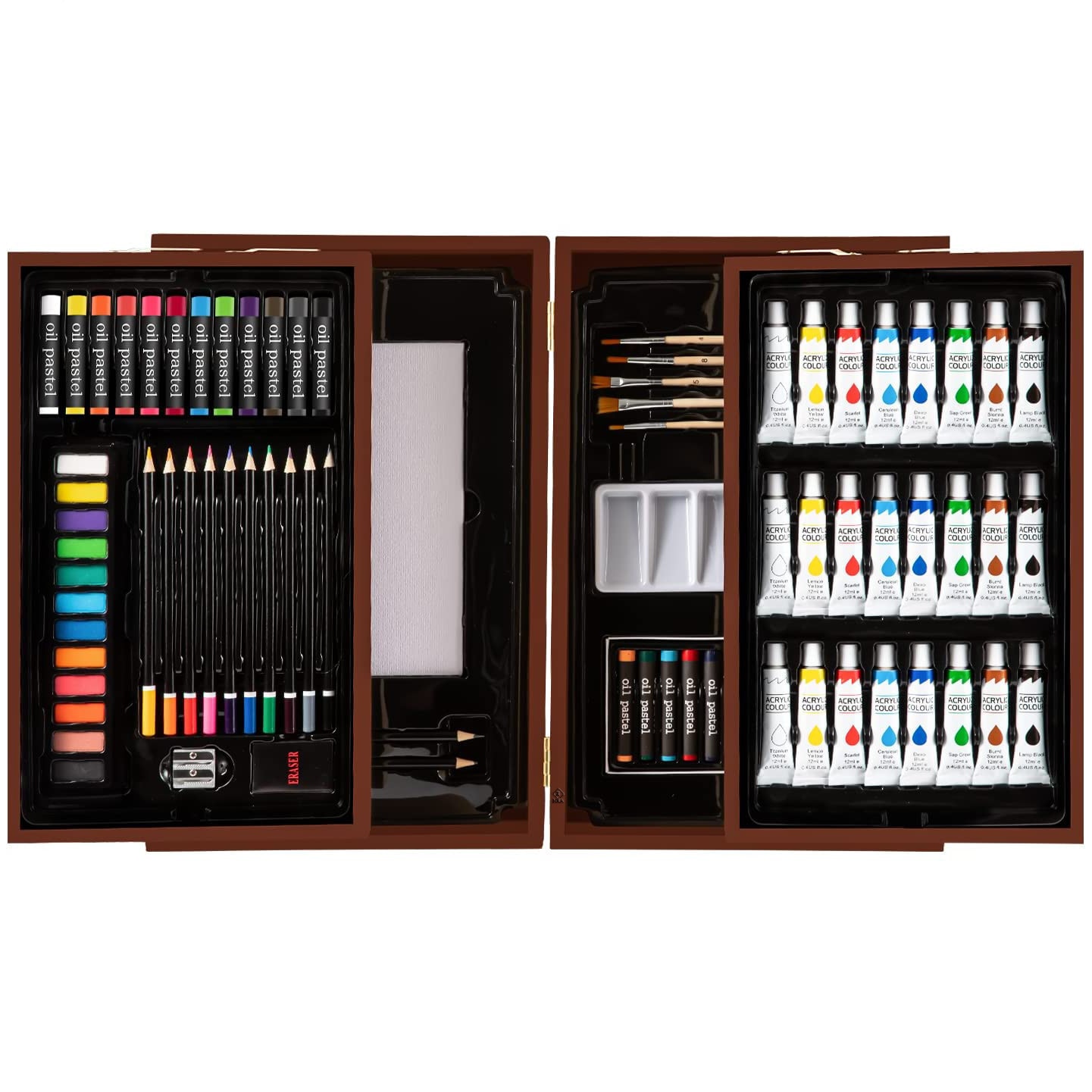 Set pictat si desen, Zola®, geanta depozitare din lemn, 85 piese, tot ...