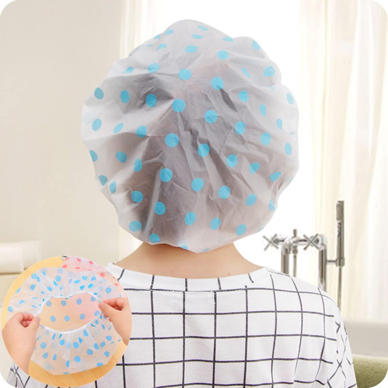 Set 4 casti pentru dus, JENUOS®, EVA, Reutilizabile, Multicolor - eMAG.ro