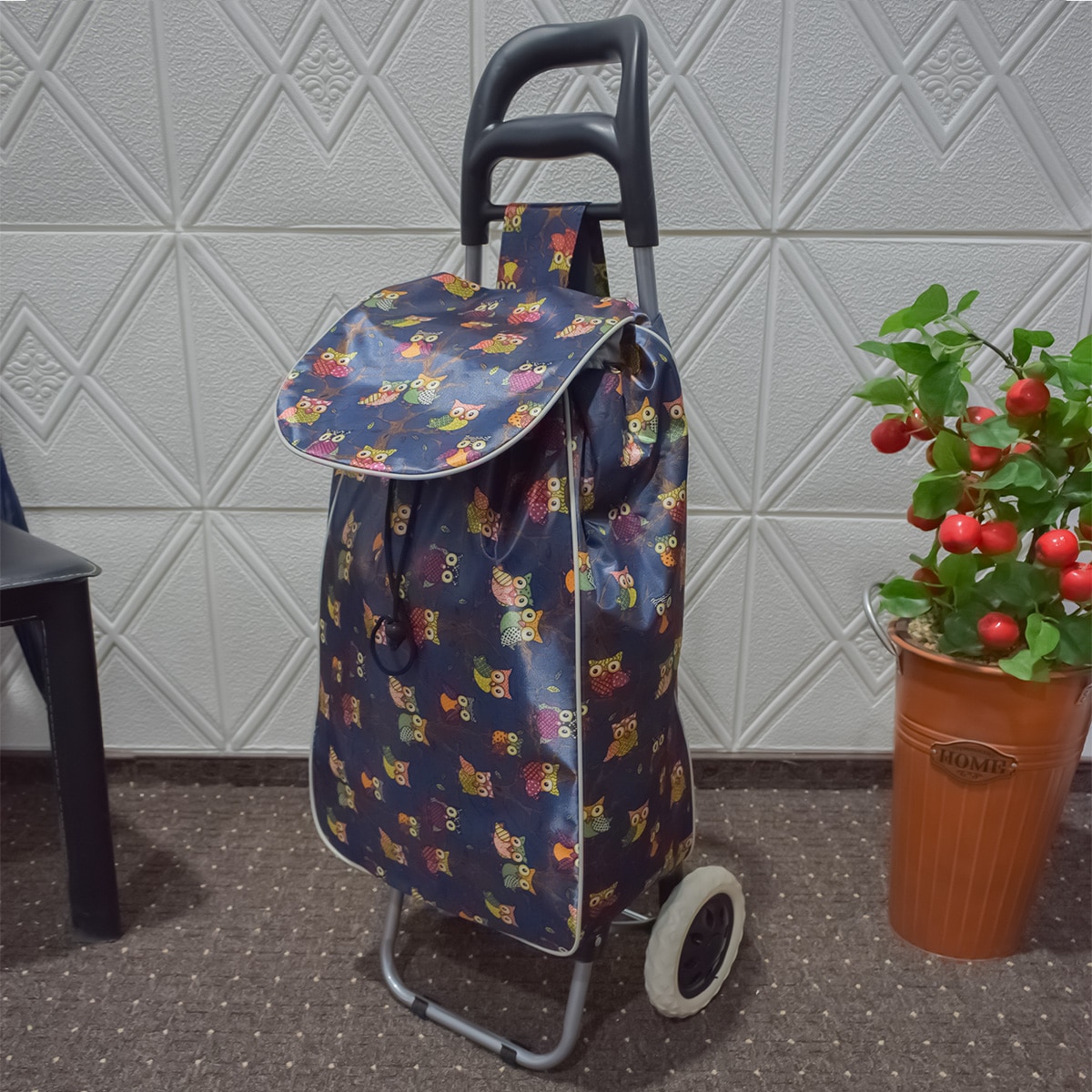 Carucior de piata pliabil, Naimeed D4944, 2 roti, 37 L, Albastru - eMAG.ro