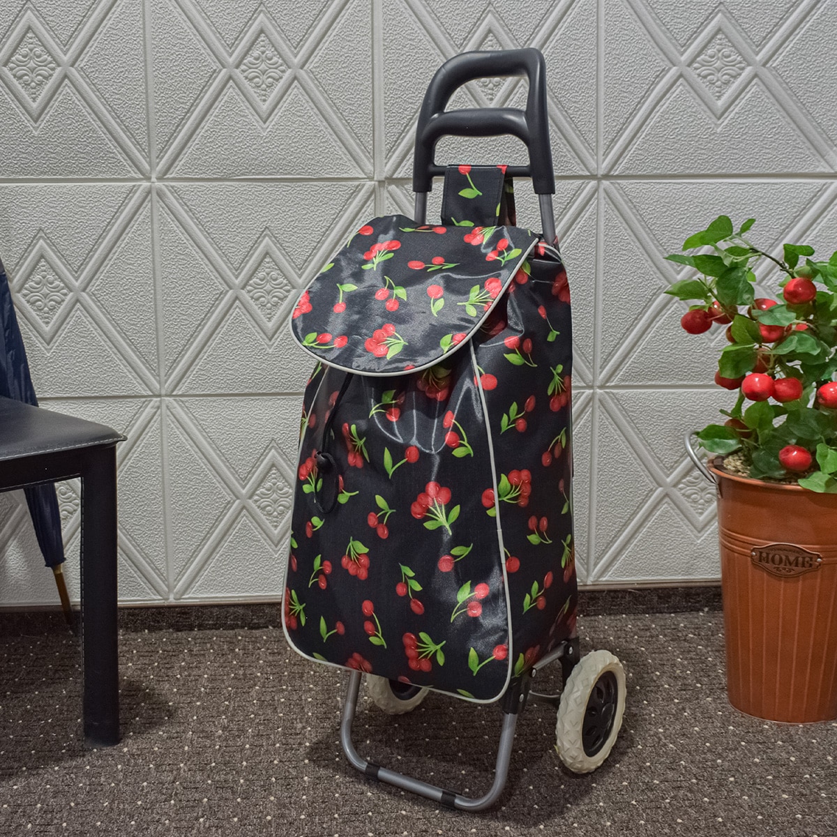 Carucior de piata pliabil, Naimeed D4944, 2 roti, 37 L, Negru - eMAG.ro