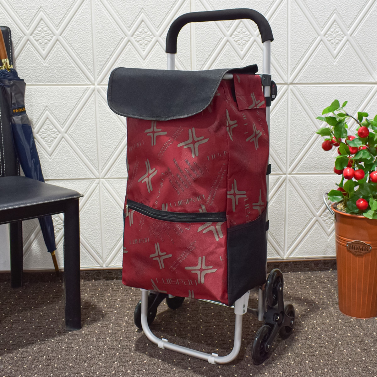 Carucior de piata pliabil, cadru din aluminiu, roti din silicon ...